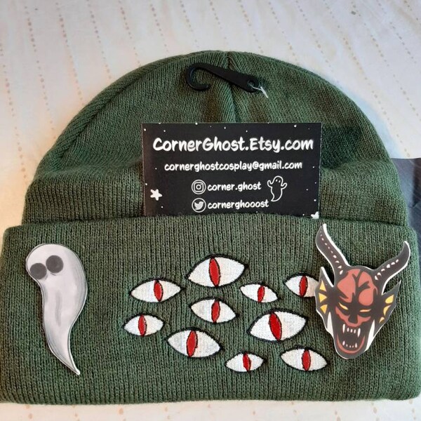 Monster Eyes Beanie | Demon Eyes Beanie | Embroidered Beanie - Etsy