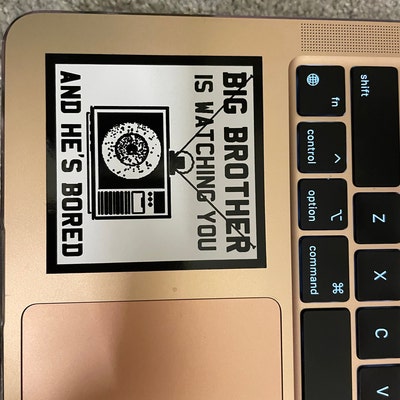 Vinyl Sticker small Big Brother is Watching You and He's Bored TV - Etsy