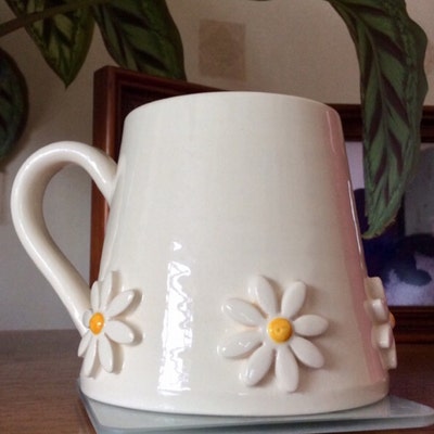 Ceramic Mug, Daisy Coffee Mug, Tea Cup - Etsy