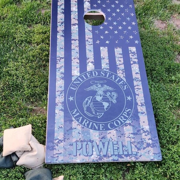 Custom Cornhole Board Set | Monogram Cornhole Boards | Personalized Bag ...