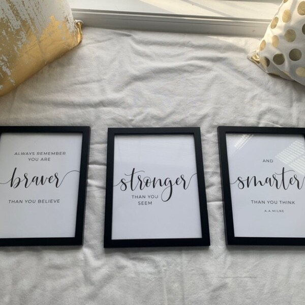 Always Remember You Are Braver Than You Believe Nursery Wall Art ...