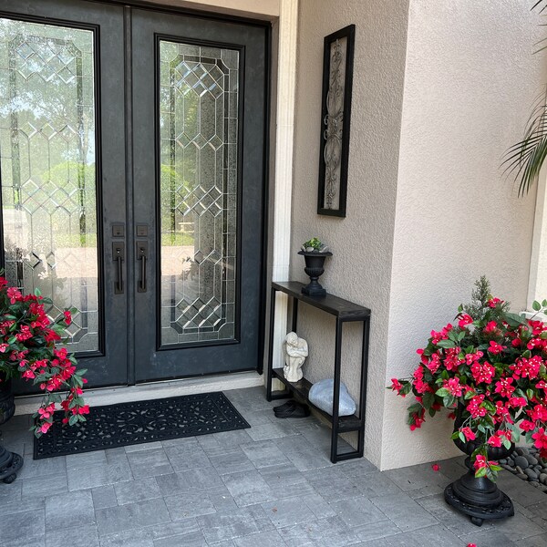 Solid Wood Console Table Lentini Design Slim Handmade Entryway Table ...