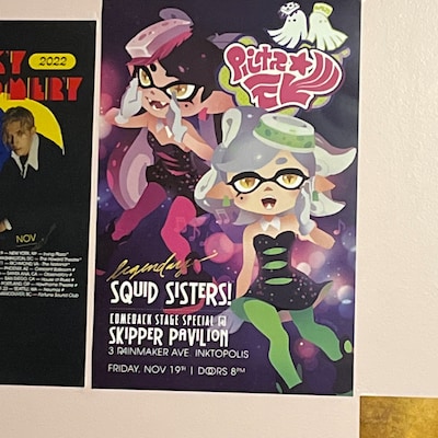 Squid Sisters Concert Poster Artist Print Illustration Splatoon - Etsy