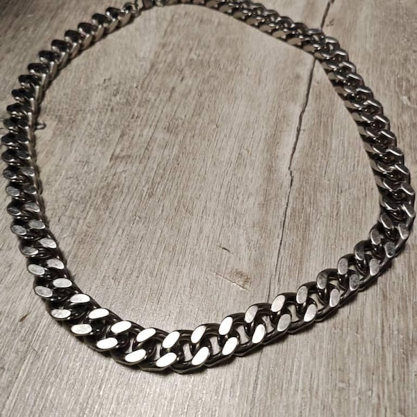 12MM 14MM Thick Cuban Link Chain, Titanium Steel Cuban Link, Hip Hop ...