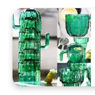 Pineapple Stacking Cocktail Glasses Set of 4 Glassware Whisky Drinking ...