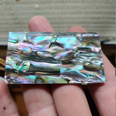 1 Pair Natural Pura Abalone Shell Knife Handle Inlay Scale Blank Sheet ...