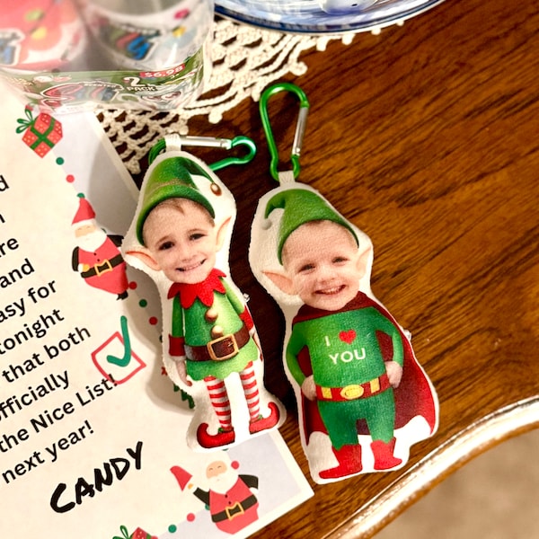 Custom Elf Doll Face Pillow, Personalize Photo Pillow, Girl Christmas ...