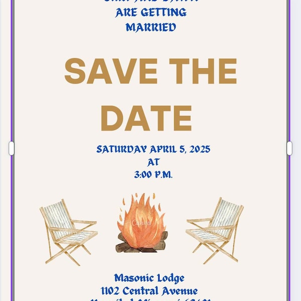 Summer Camp Wedding Invitation - Etsy