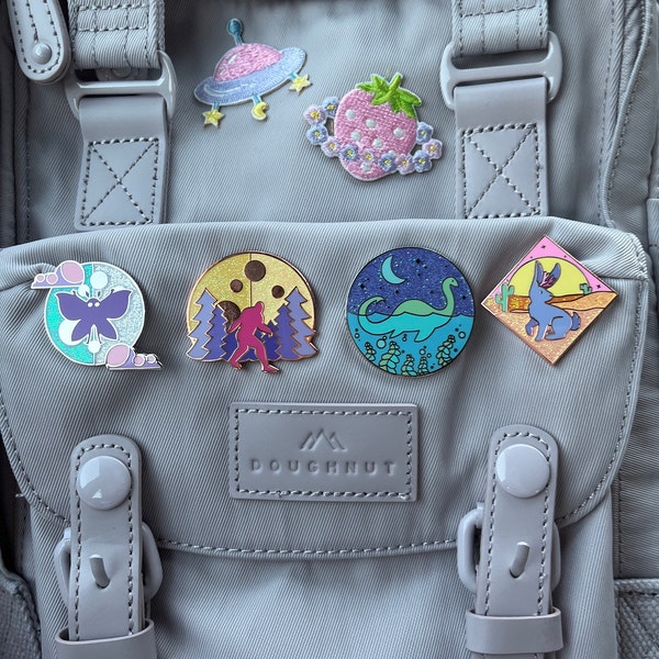 1.5" Kawaii Cryptid Enamel Pins - Moth Man, Bigfoot, Fresno ...