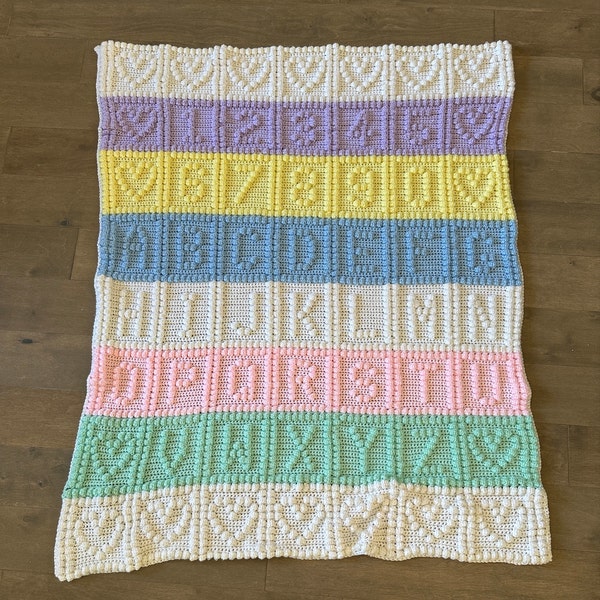 Individual ALPHABET and NUMBERS Grid Crochet PDF Pattern - Beginner ...