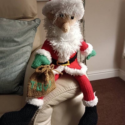 Knitting Pattern. PDF Digital Download. Santa Claus Shelf Sitter ...