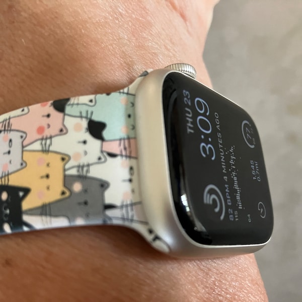 Cats Watch Band for Apple / Samsung Watch Bandtpu Silicone 38mm 40mm ...
