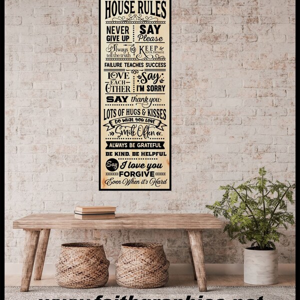 House Rules Bundle SVG 10 Designs Vol 1 - Etsy