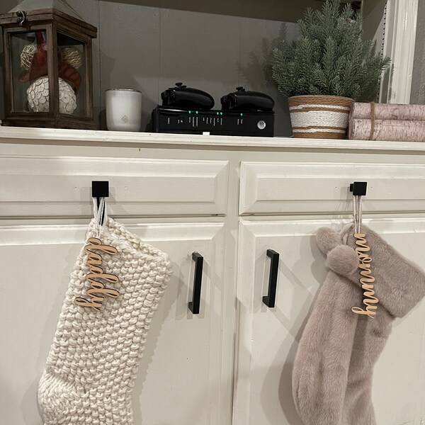 Stocking Name Tags | Christmas Stocking Names | Wood Words | Wood Word ...