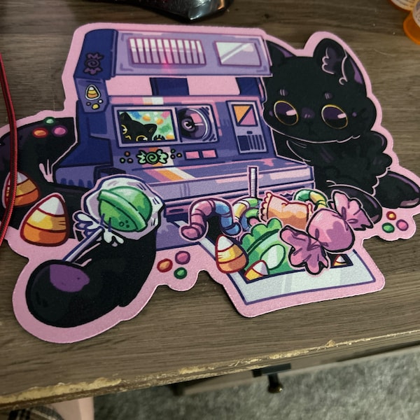 Cat Instant Camera Mouse Pad // 10in Neoprene Mat - Etsy