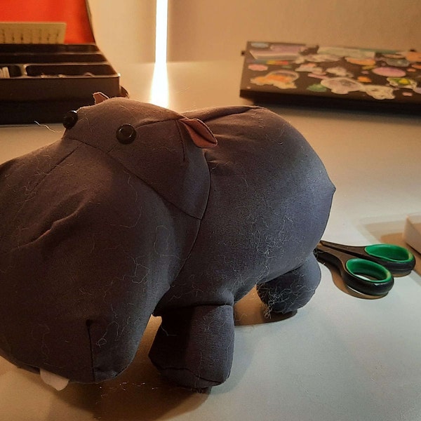 Stuffed Animal - Hippo PDF Sewing Pattern & Tutorial | Sewing Project ...