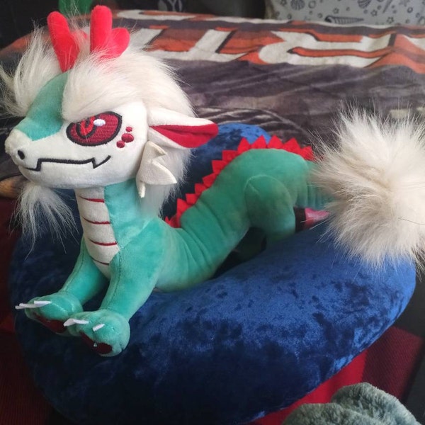 Dragon Plushie, Chinese Dragon Plush, Fluffy Dragon Stuffie, Cute ...