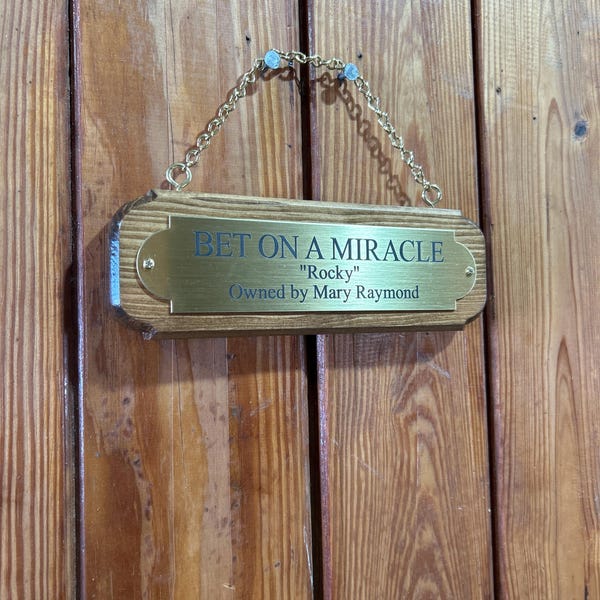 Fancy Horse Stall Name Plate- Solid Brass and Wood - Personalized ...