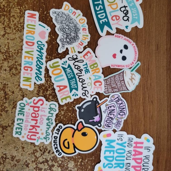 Sticker Pack Mystery Minis, Water Bottle Gap Fillers, Assorted Mental ...