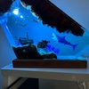 Diorama Great White Shark & Couple Diver Lamp, Valentines Day Gift ...
