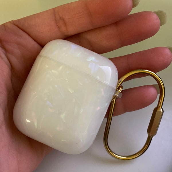 Pearl White AirPod Case, AirPod Pro Case, AirPod Case Keychain, AirPod ...
