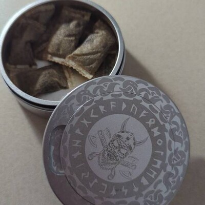 Blue Snuff Box in Aluminum With Motif of a Tiger and Surrounding ...