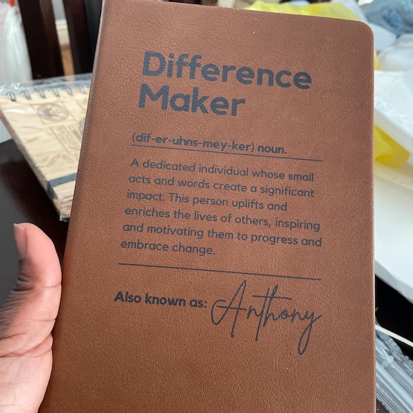 Personalized Difference Maker Journal Custom Difference Maker Gift ...