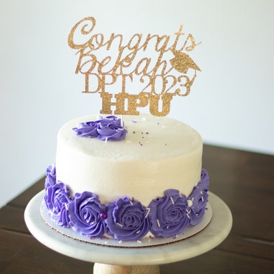 Graduation Cake Topper, Congrats Cake Topper, Personalized Cake Topper ...