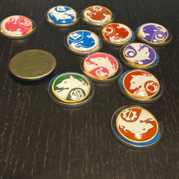 Bandits RPG Tokens Glass and Metal Deluxe Tokens Handmade by the Token ...