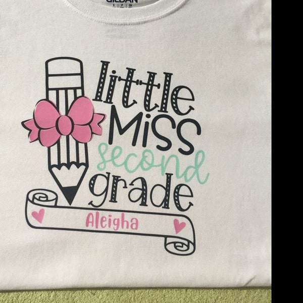 Back to School, Little Miss 1st Grade SVG, School Cut File, School ...
