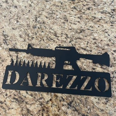 AR-15 Custom Metal Sign,address Sign,gun Sign,name Sign,gift for Dad ...