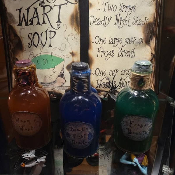 Corpse Bride Potion Bottle: Gothic Halloween Decor, Tim Burton - Etsy