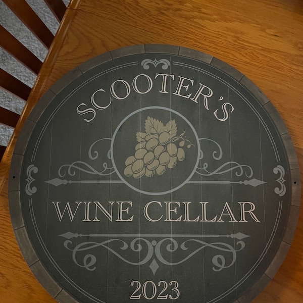 Custom Wine Bar Sign - Custom Bar Sign, Wine Cellar Sign, Wine Lover ...