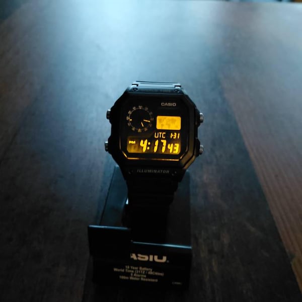 Mission Mods - Custom Casio AE1200 Hydro Blackout Digital Watch ...