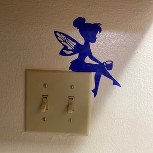Tinkerbell Wall Decal Tinkerbell Sitting on Light Switch | Etsy