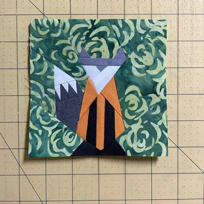 Fox Paper Pieced Block Pattern in PDF - Etsy