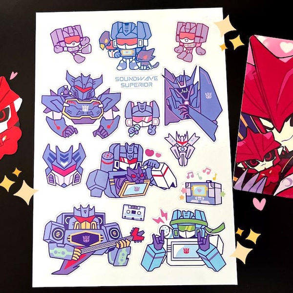 TF MTMTE TFA Starscream Sticker Sheets - Etsy