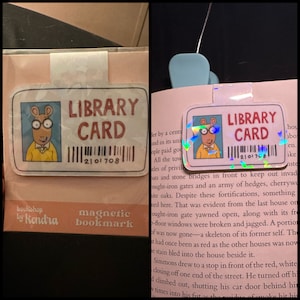 DW Library Card Bookmark Holographic Magnetic Bookmark Book Club ...