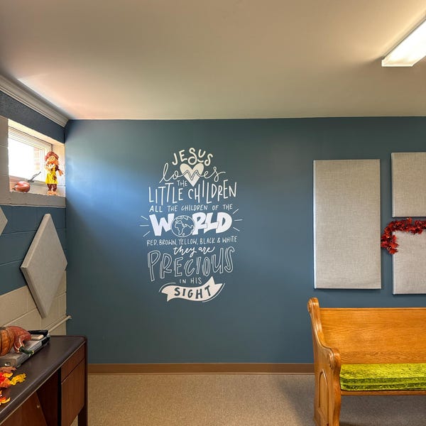 Jesus Loves the Little Children Wall Decal | Church Wall Graphics ...