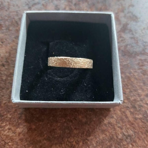 8mm 24K Gold Keum Boo Rustic Ring, Silver&gold Rustic Ring , Unisex ...