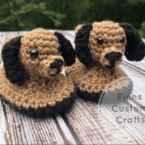 Crochet Pattern 023 - Puppy Dog Baby Booties - Etsy