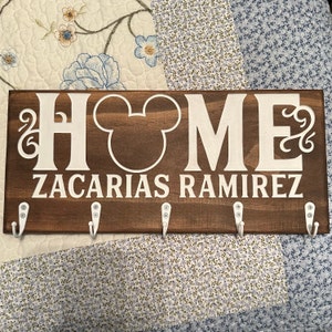 Personalized Disney home Key Holder. Disney Sign. Mickey Mouse Home ...
