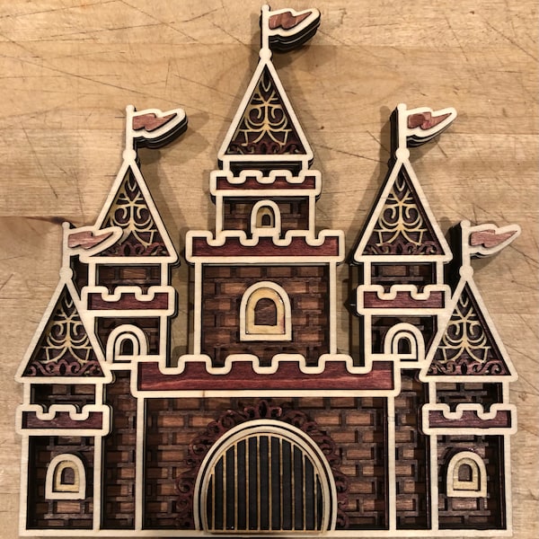 3D Castle SVG, Layered Castle SVG, Castle Mandala, Bedroom Decor ...