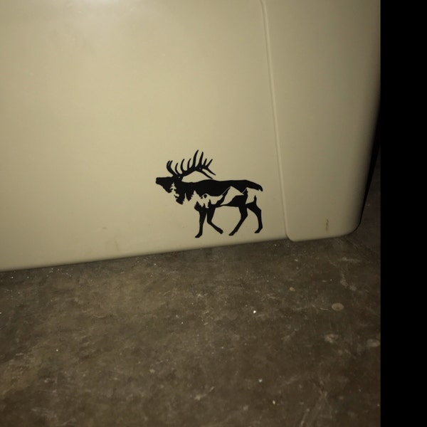 Mountain Elk Decal, Elk Stickers, Car Decal, Hunting Decal, Hunter ...