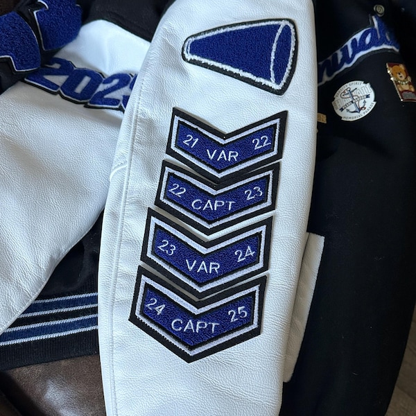 Letterman Jacket Year Chenille Patch AB - Block *please Note the Size ...