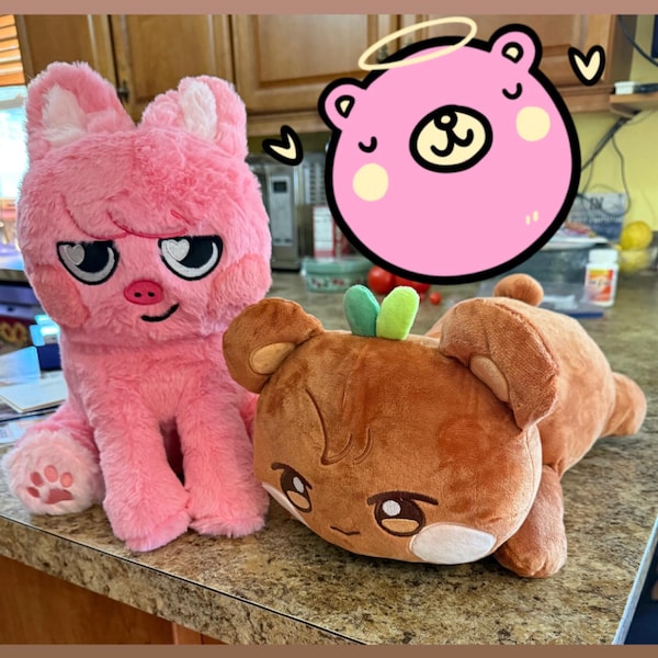 Ateez Plush Aniteez Mini Plushie Large Plushie Ateez Fan Atiny Gift ...