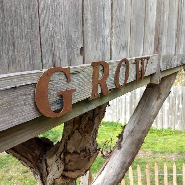 Metal Rustic Letters 3 & 4 Inch | Great for Nursery Decor | DIY Signs ...