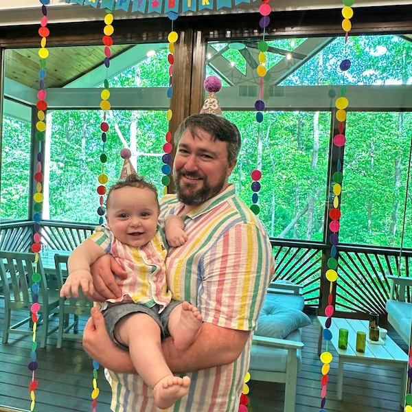 Spotty Rainbow Pastel Garland, Colourful Felt Garland, Confetti String ...