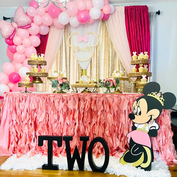 Wooden Minnie Mouse Sign, Disney Minnie Mouse With Bow, Wooden Name ...