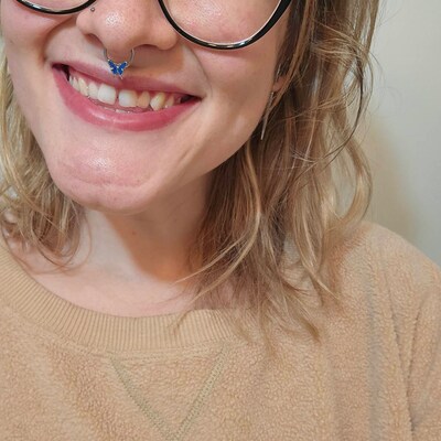 16G Septum Ring/cute Septum Piercing Jewelry/8mm 10mm/unique Daith ...